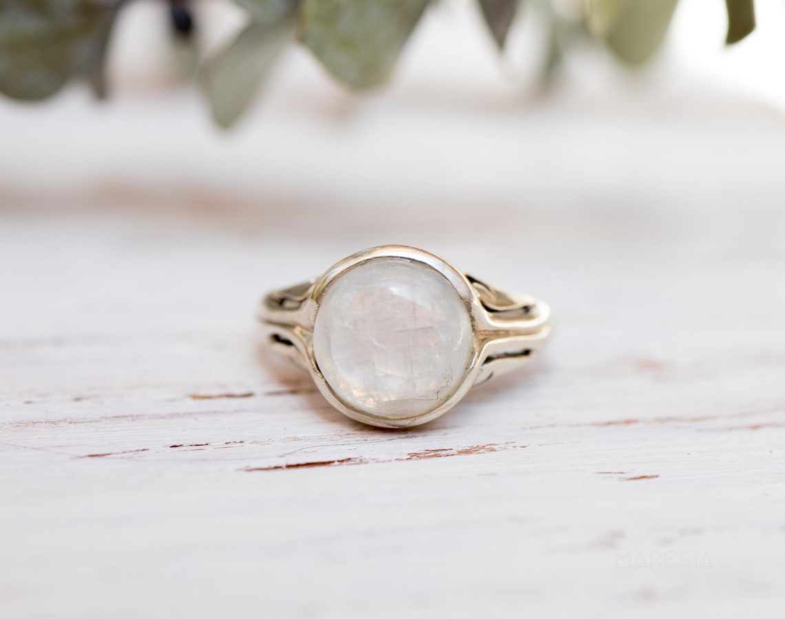 Moonstone Sterling Silver 925 Handmade Gemstone | Etsy