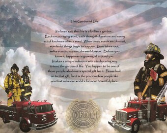 Firefighter poem | Etsy