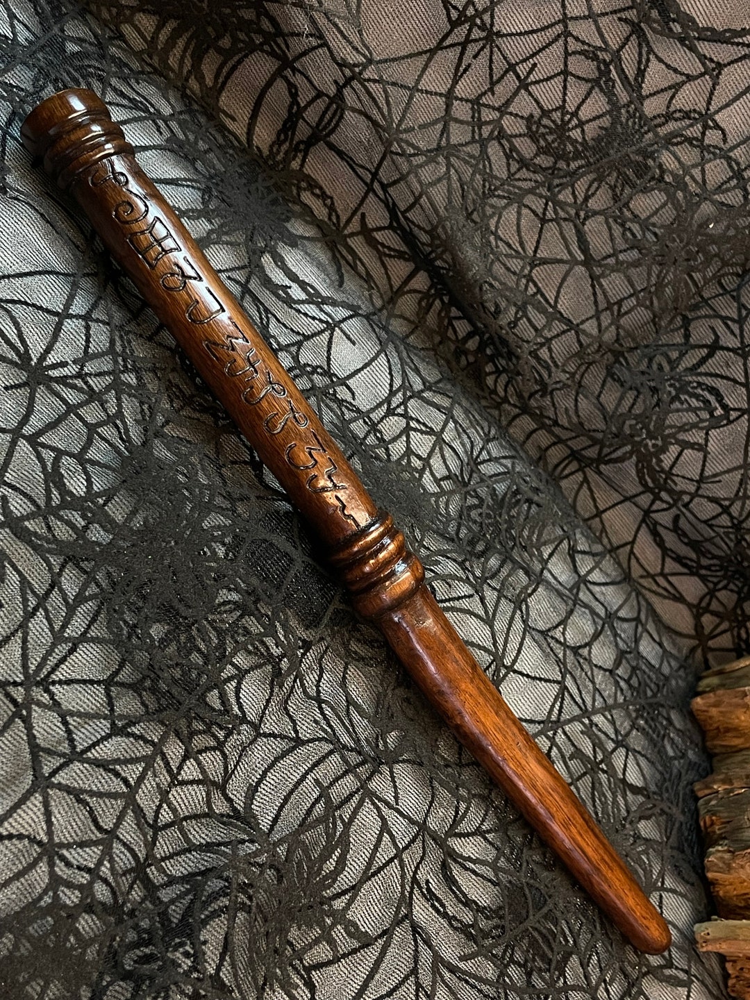 Eucalyptus Key of Solomon Wooden Wand - Etsy