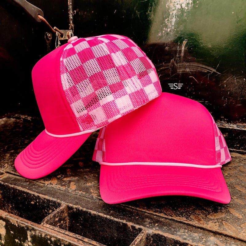 Checkered Hat - Etsy