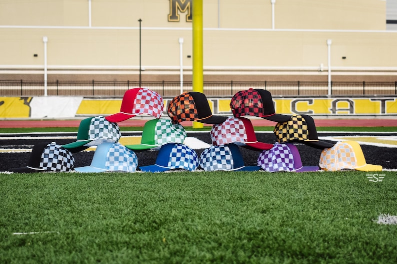 Checkered Mesh Back Cap | Flying S Company, Cap, Hat, Trucker Hat ...