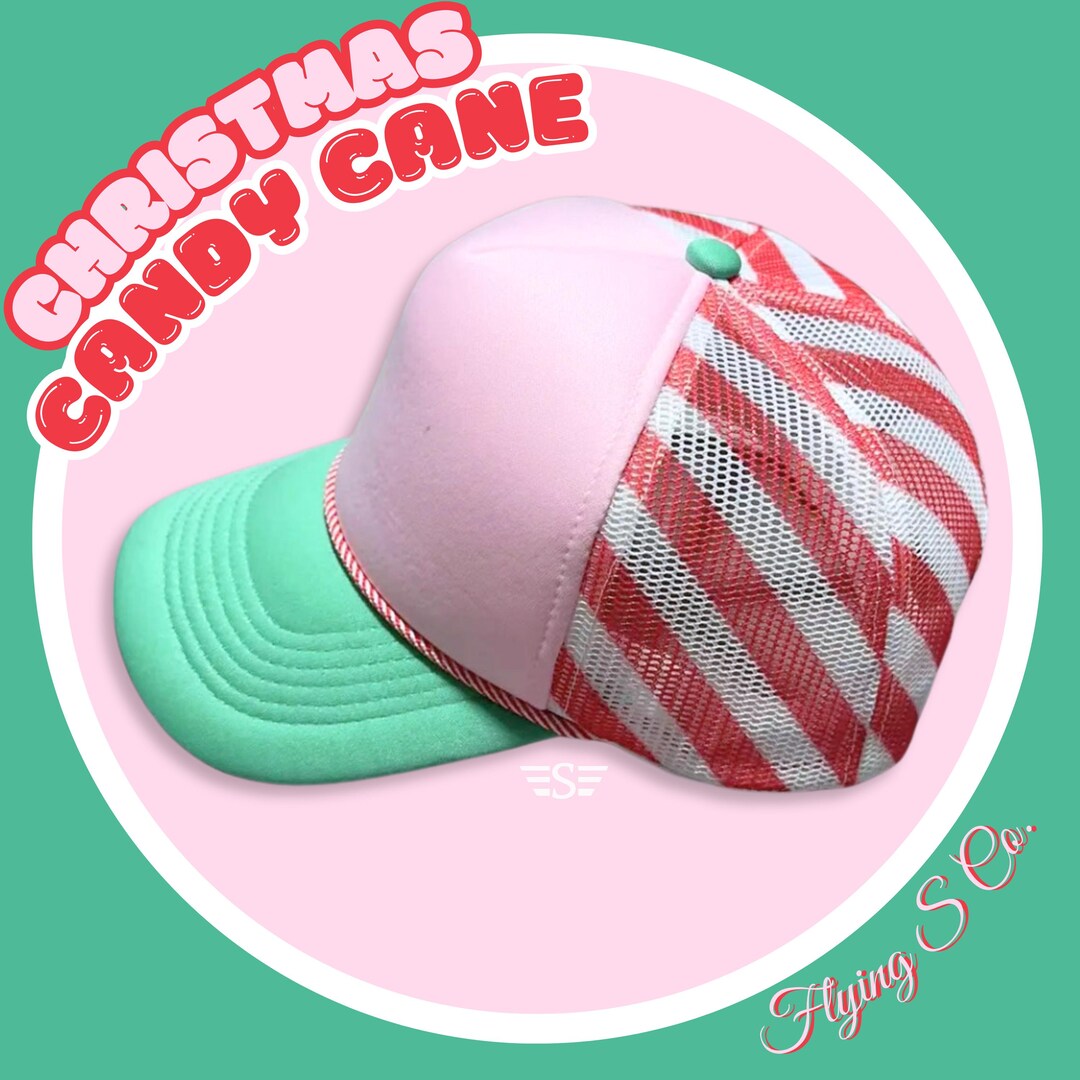 Candy Cane Mesh Back Magna Pony™ Cap | Cap, Hat, Trucker Hat, Headwear ...