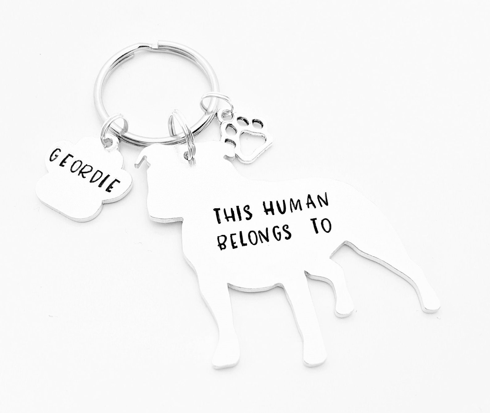 Staffordshire Bull Terrier Keyring Staffy Keyring Hand - Etsy