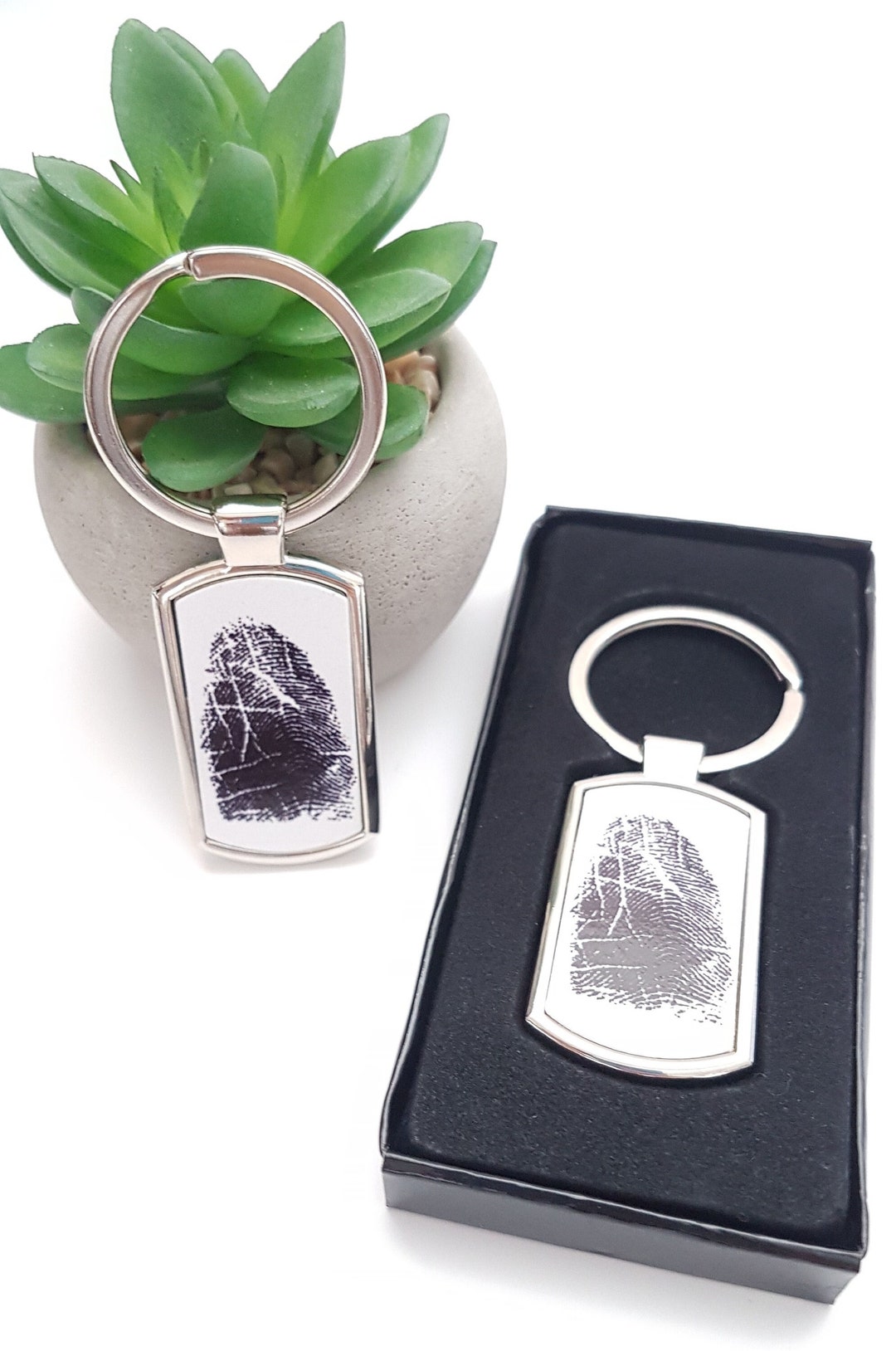 Finger Print Keyring, Printed Finger Print Keyring, Your Fingerprint ...