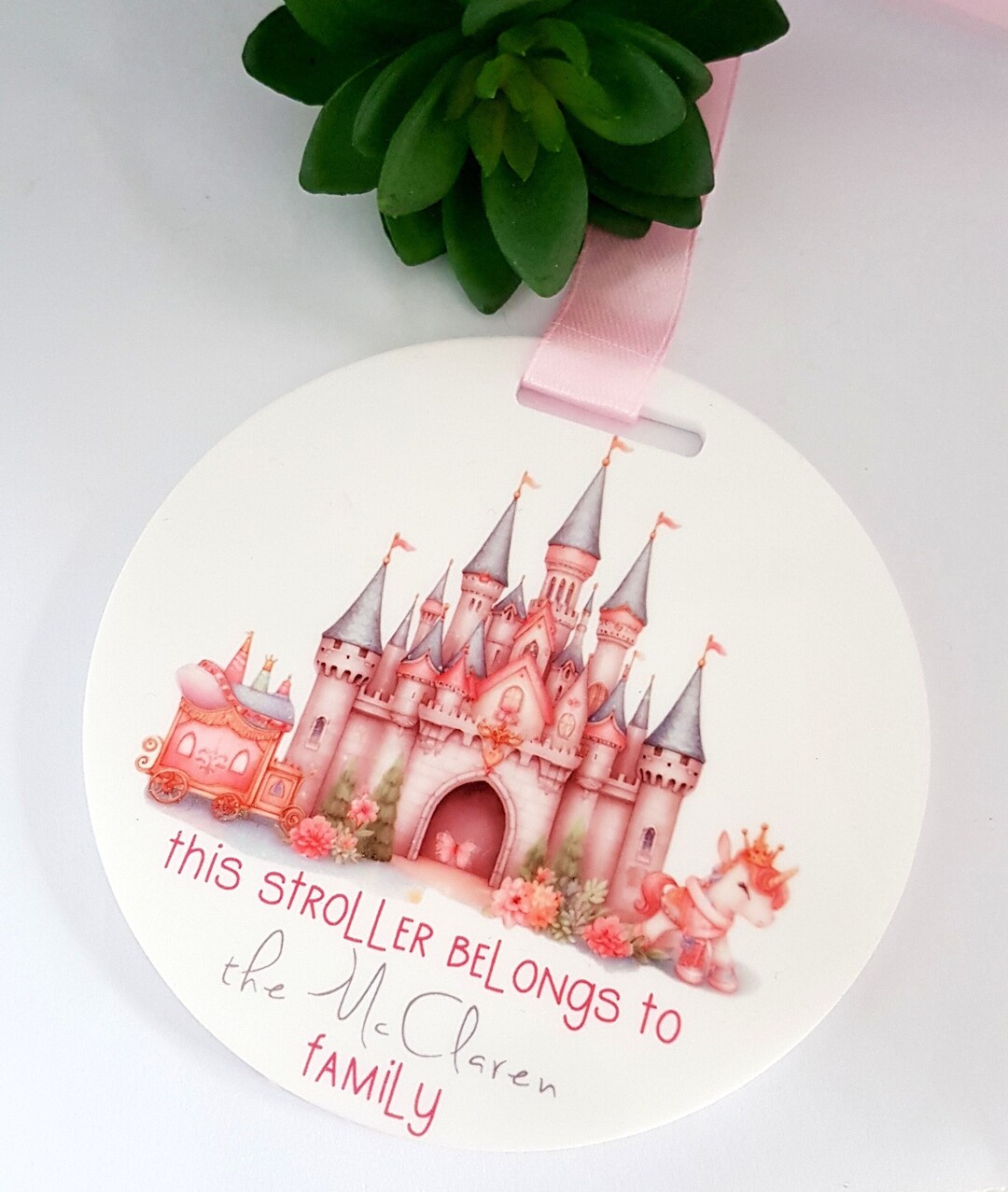 This Pram Belongs To, Unicorn Pram Tag, Castle Stroller Tag, Stroller ...