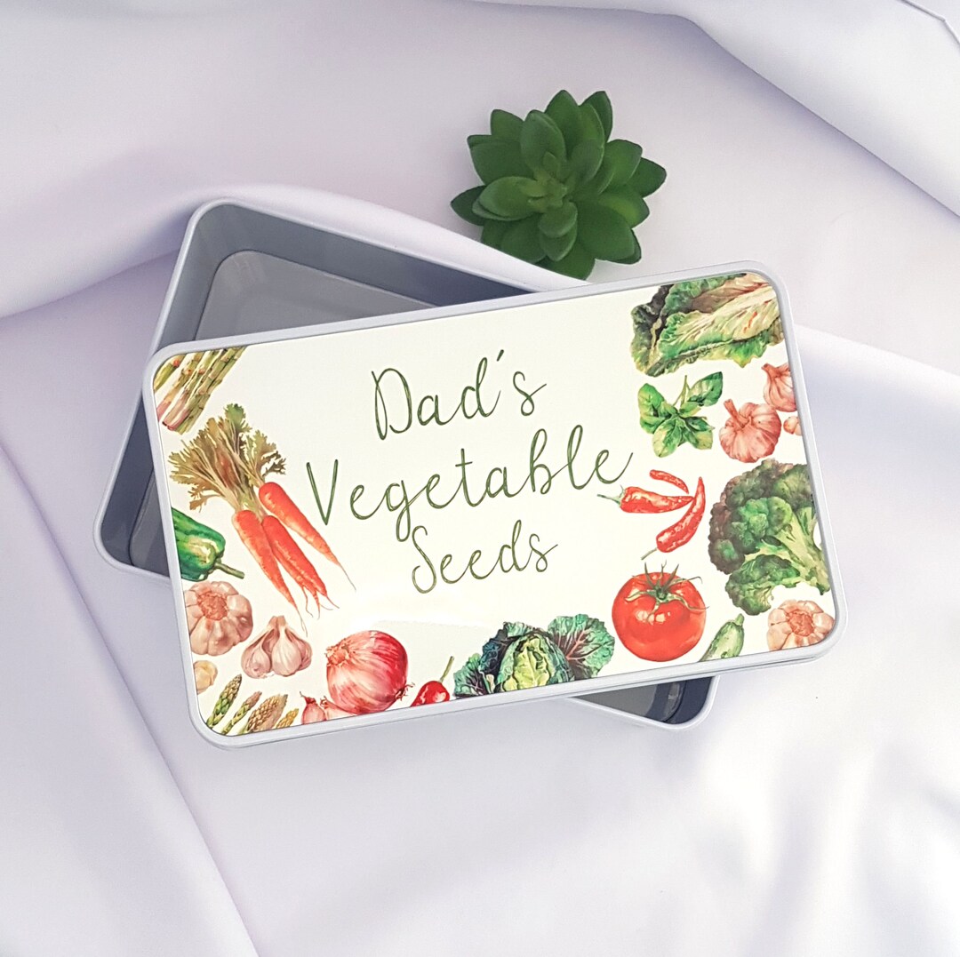 Vegetable Seed Tin, Personalised Tin, Custom Gardening Box ...