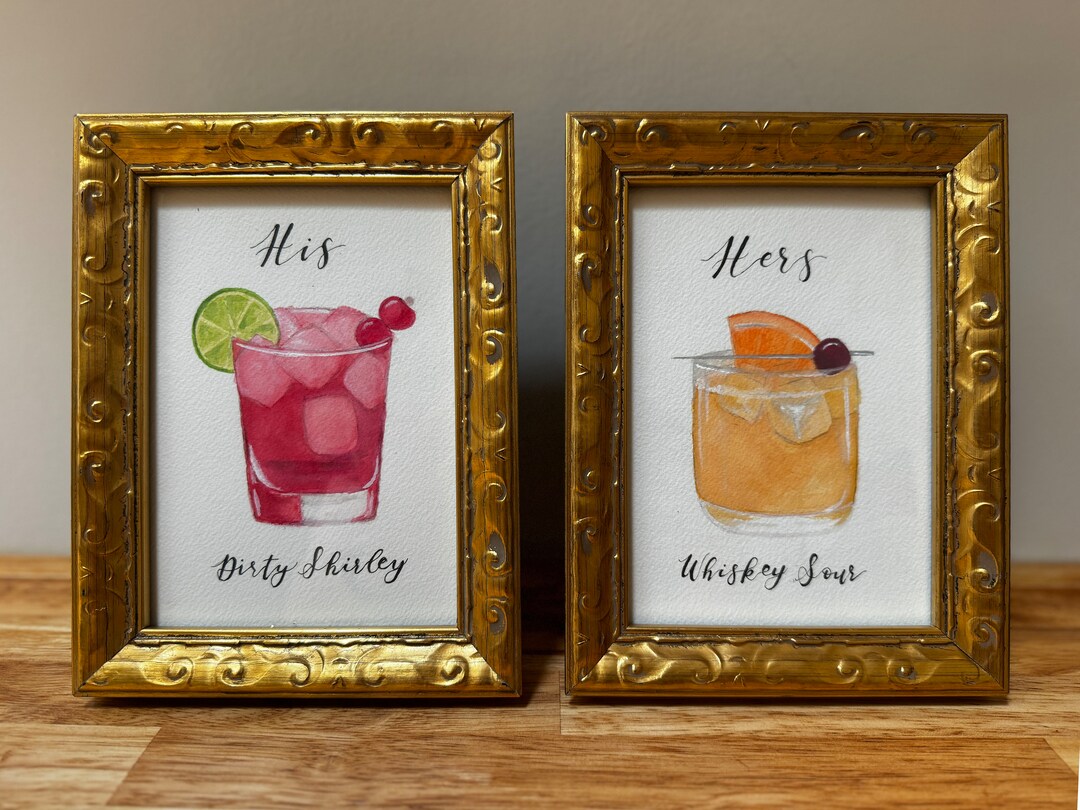 Signature Drink Signs, Wedding Bar Signs, Cocktails, Mocktails, Digital ...