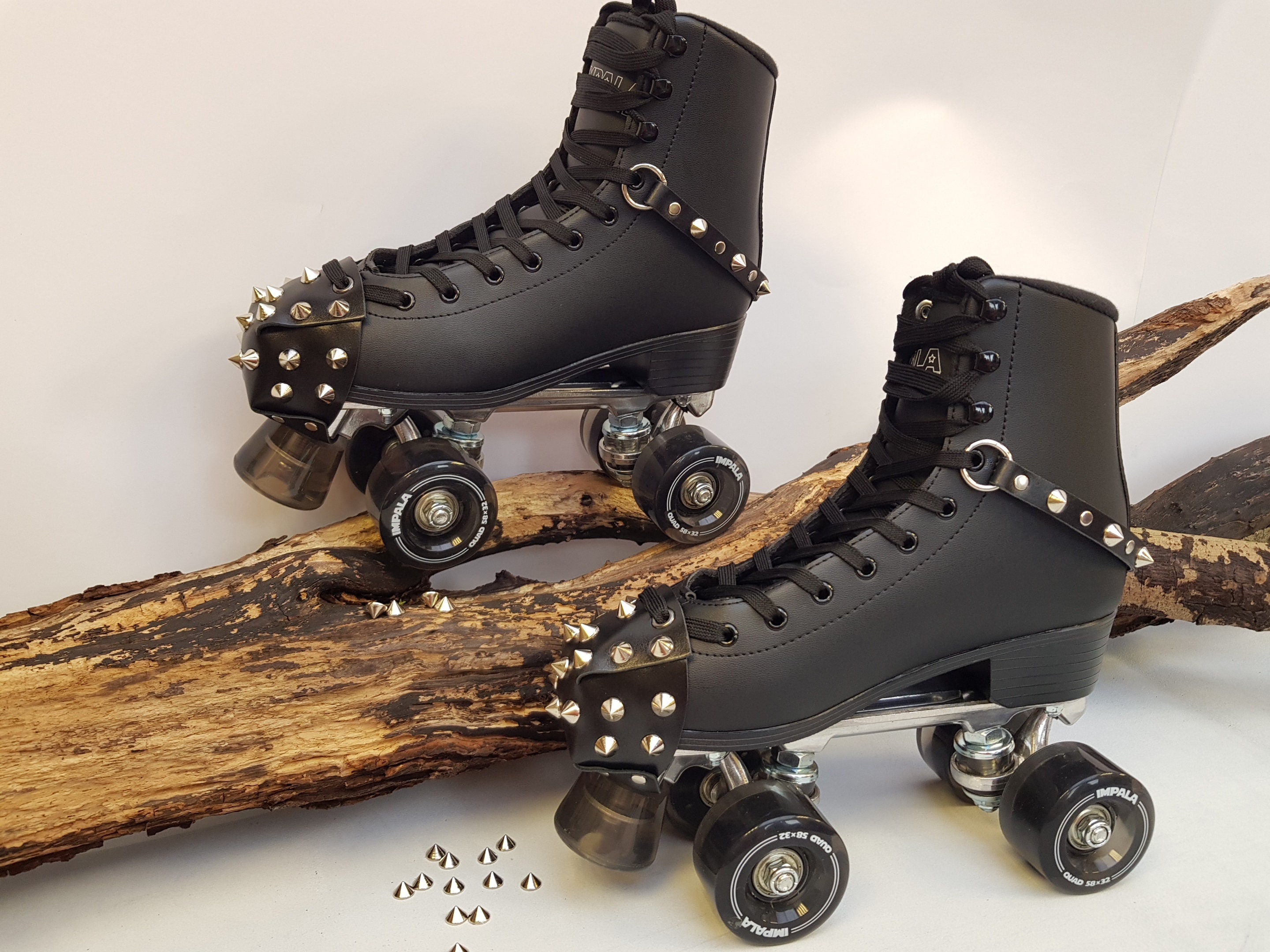 Roller Skate Leather Toe Spike Guards Leather Anklet Made in - Etsy