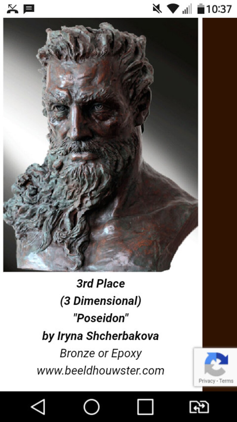 The Poseidon, Modern Realism In- and Exterior Design Statue of Elegant ...