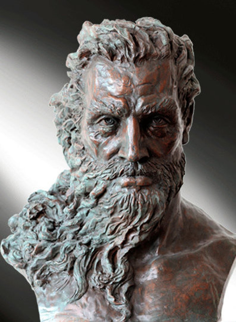 The Poseidon, Modern Realism In- and Exterior Design Statue of Elegant ...