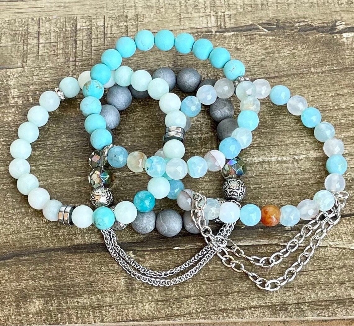 Alexa, Boho, Beaded, Handmade, Stackable, Gemstone, Bracelets - Etsy