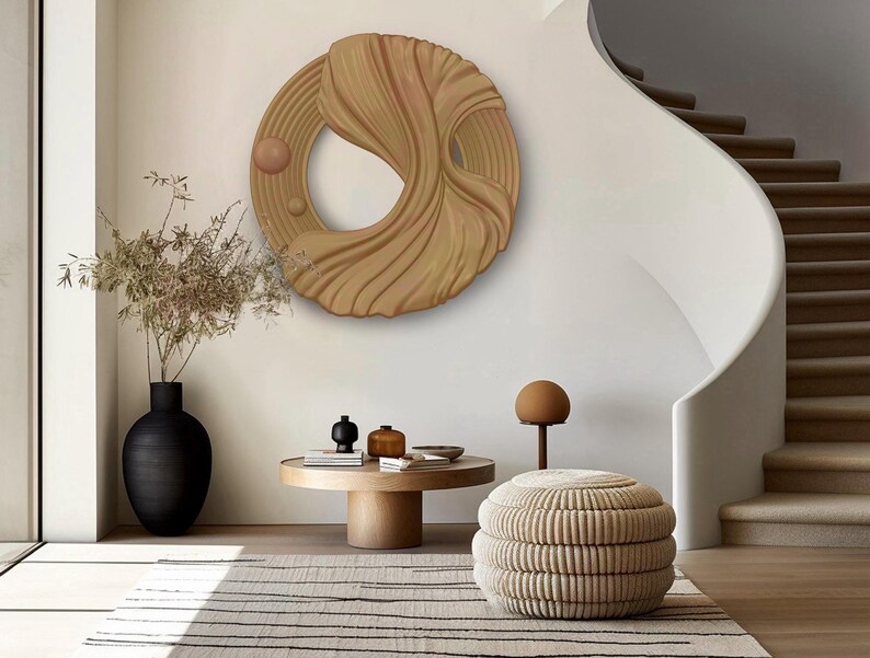 3D Abstract Wall Panel - STL Model for CNC, Modern Accent Wall Decor ...