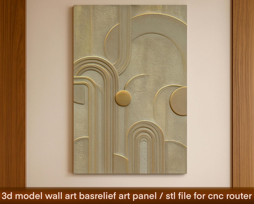 3D Arched Relief STL File for CNC Router | Architectural Geometric Wall ...