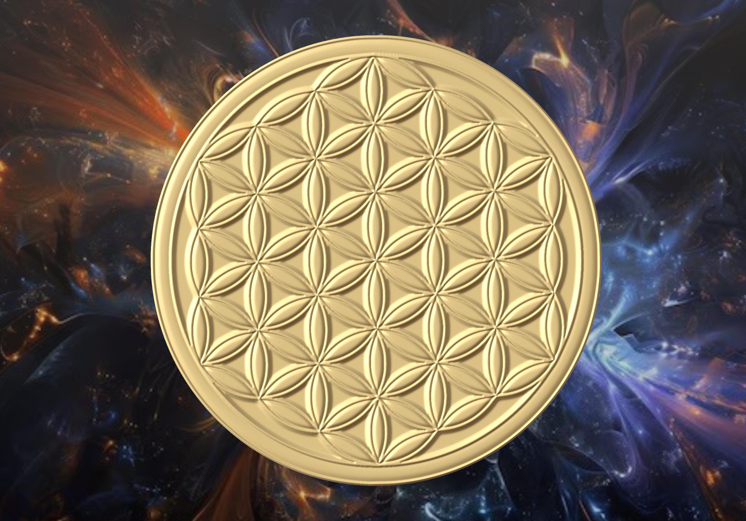 Flower of Life Mandala Style 3D Wall Art Panel | STL File for CNC and ...