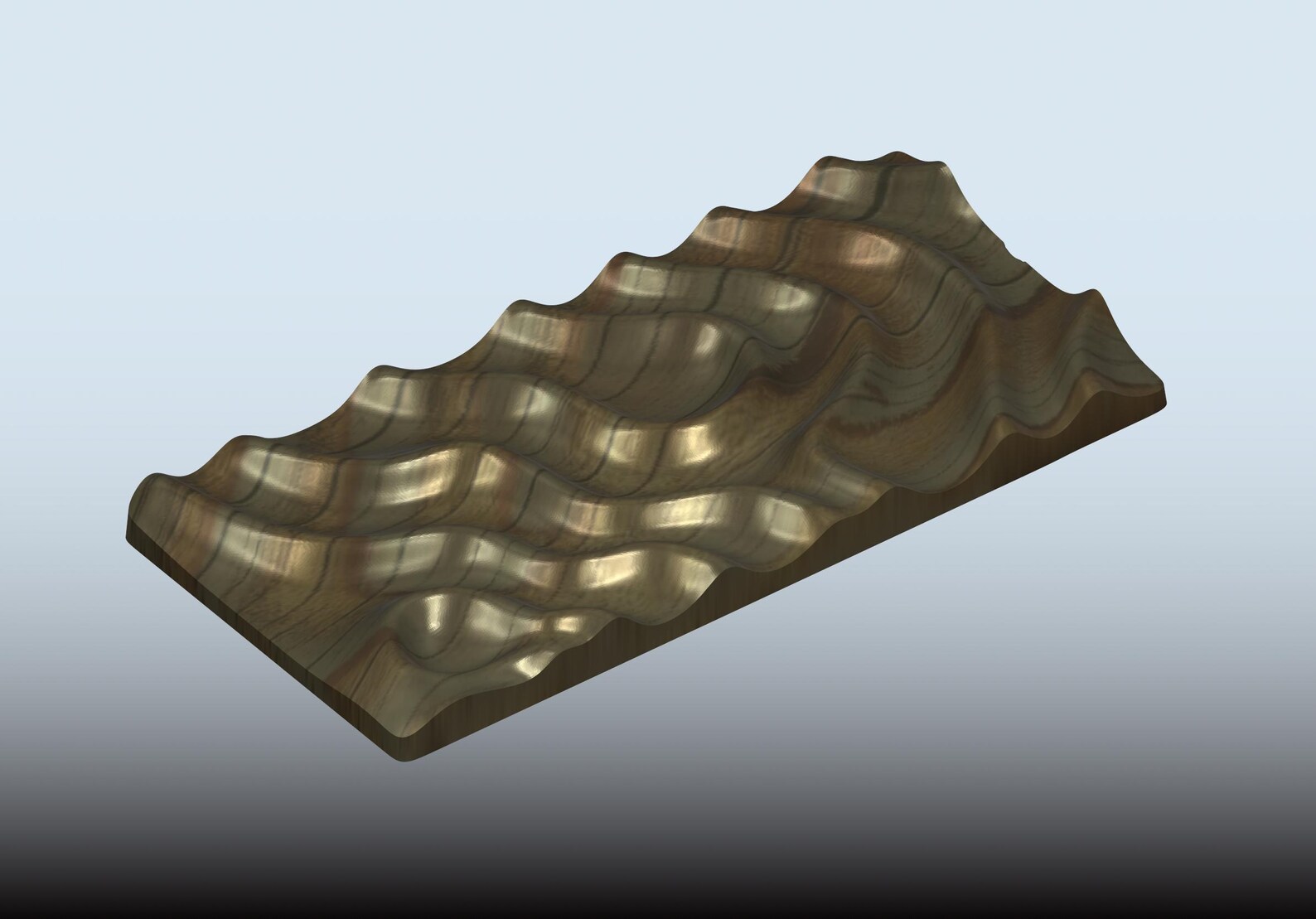 3D Wavy Metal Panel STL Model – Digital CNC Art for Wall Decor ...