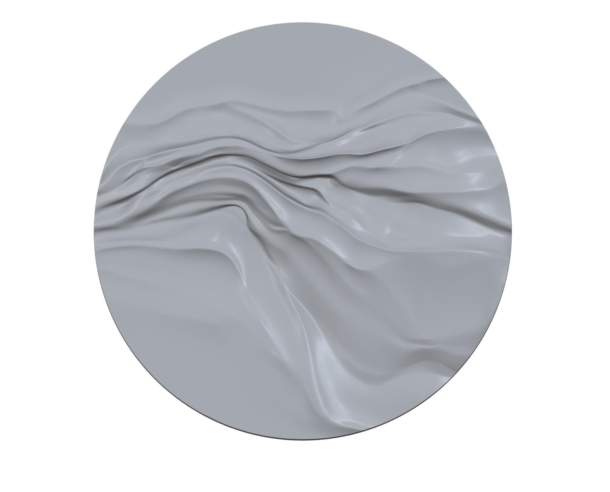 Round 3D Wall Panel With Wave Texture STL Model for CNC, Modern Accent ...