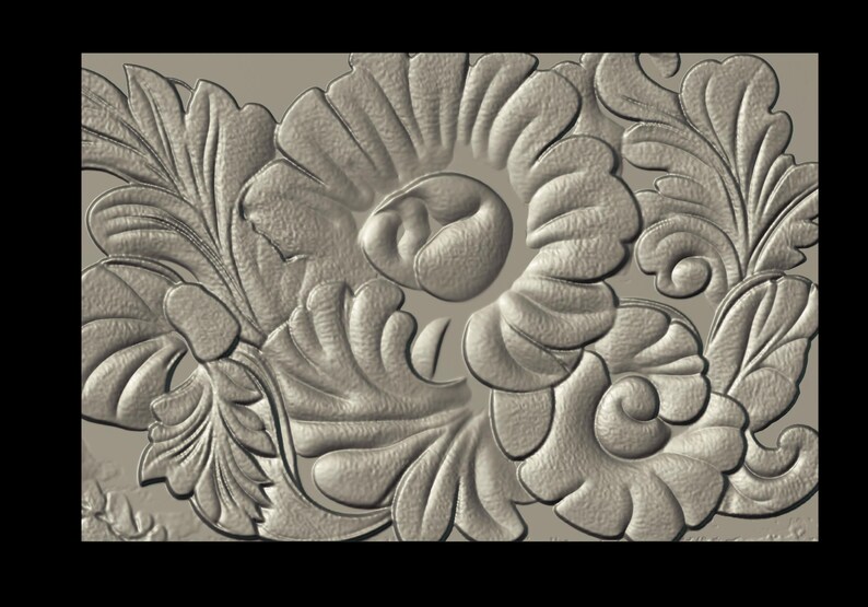 Floral Wall Panel STL File – 3D CNC Relief Texture for Elegant Decor ...