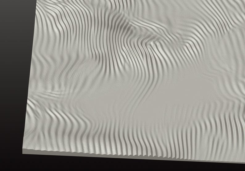 Wave Wall Panel STL File – 3D CNC Relief Texture for Modern Decor ...
