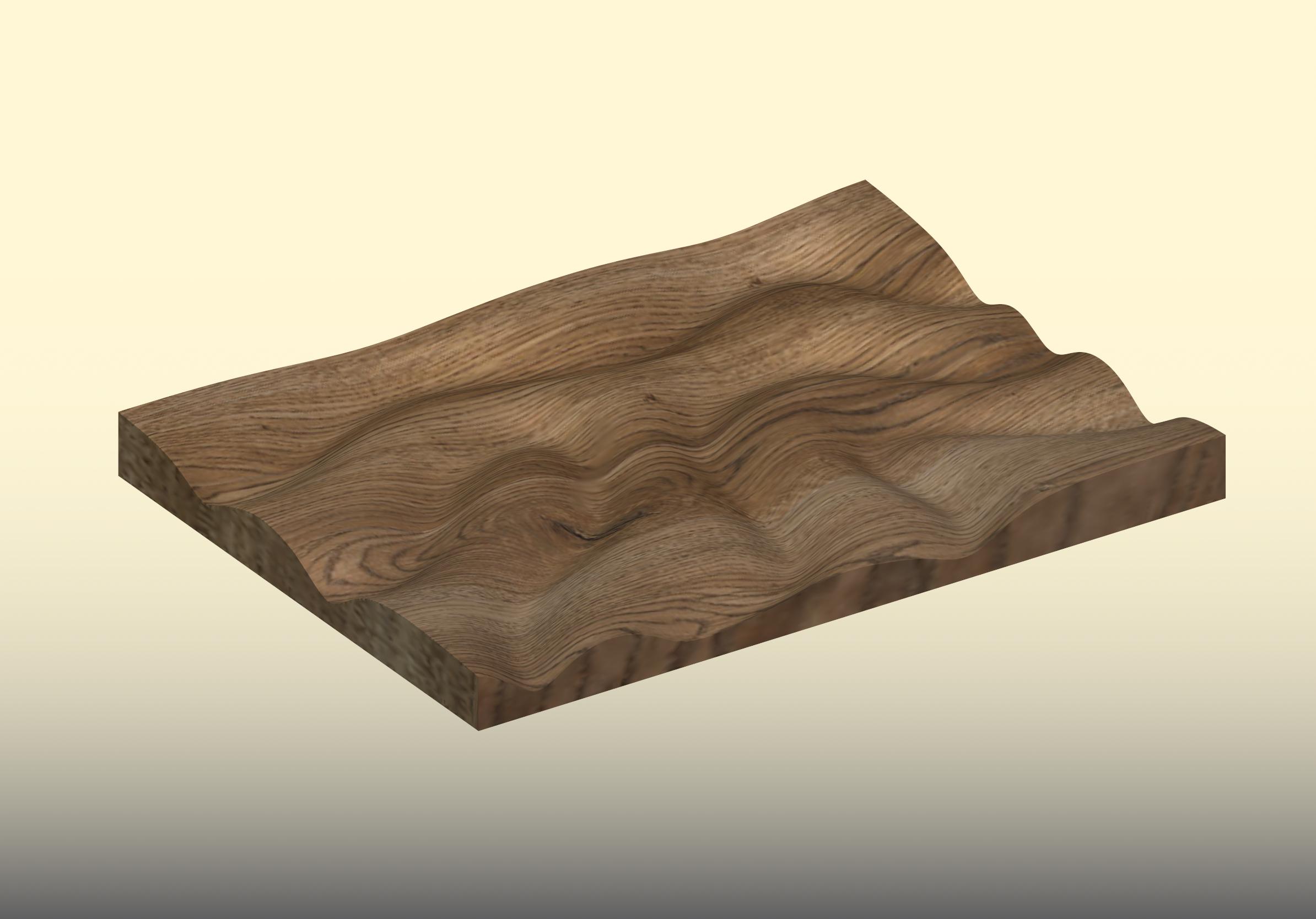 Wavy Wood 3d Wall Art Panel STL File – 3D CNC Relief Texture for Modern ...