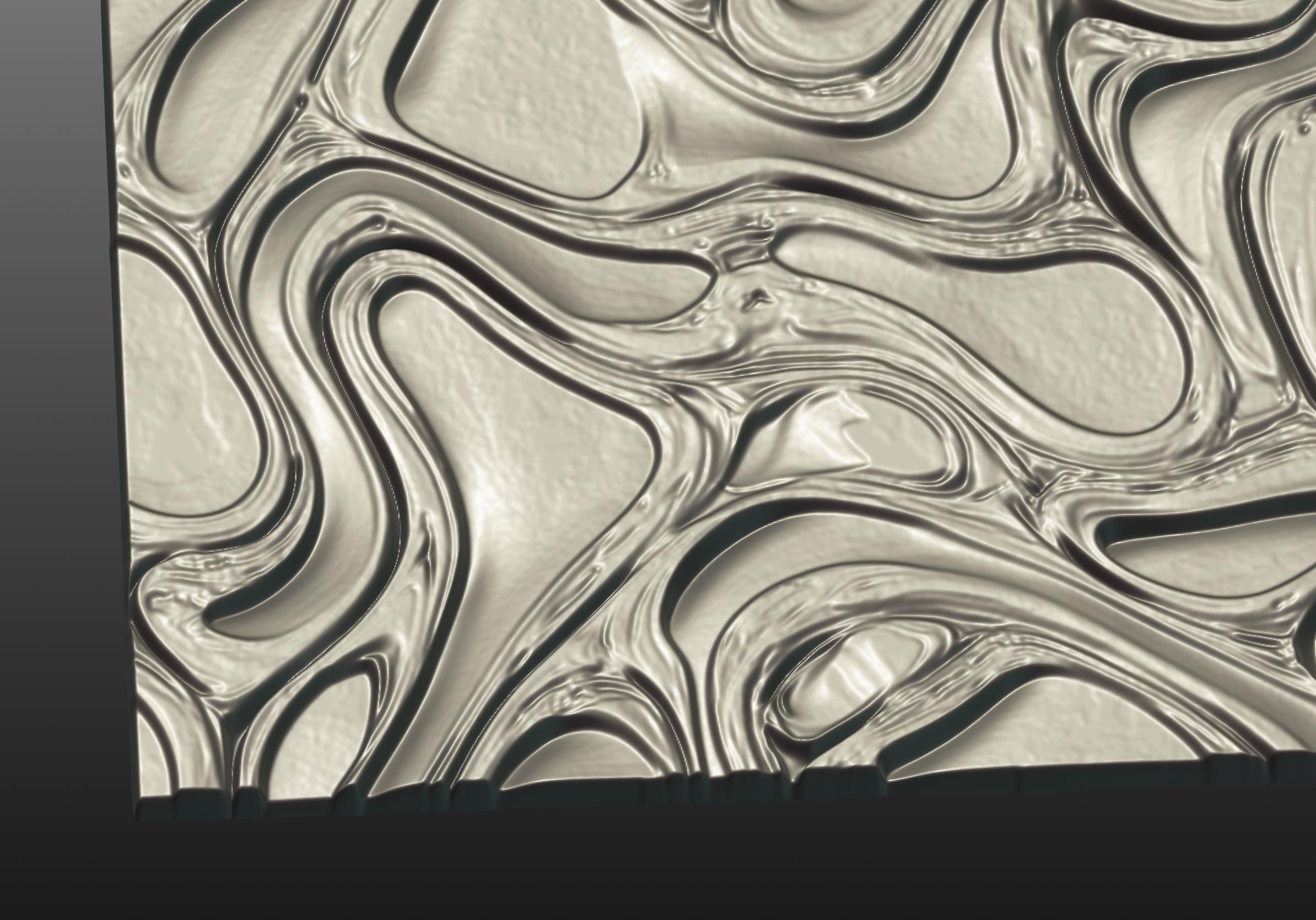 Wavy Surface 3D STL File – Abstract Wall Panel for CNC Carving & 3D ...