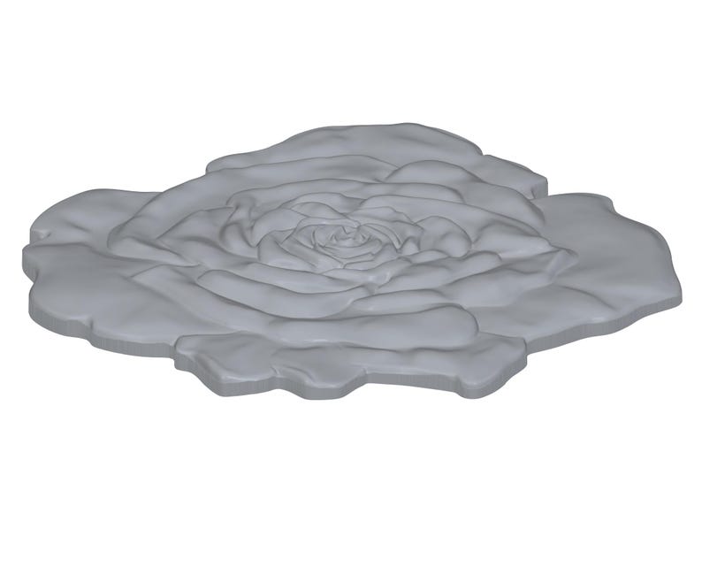 Rose Floral Wall Panel STL for CNC Router – 3D Flower Bas Relief Wall ...