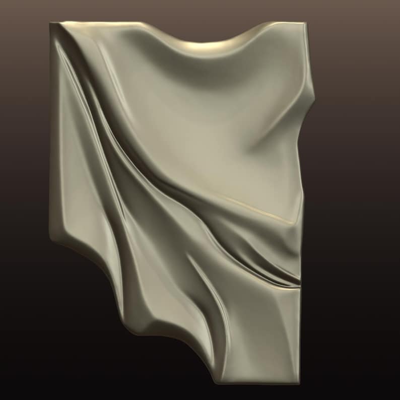 STL File for CNC Router | Round 3D Wave Wall Panel Relief | Abstract ...