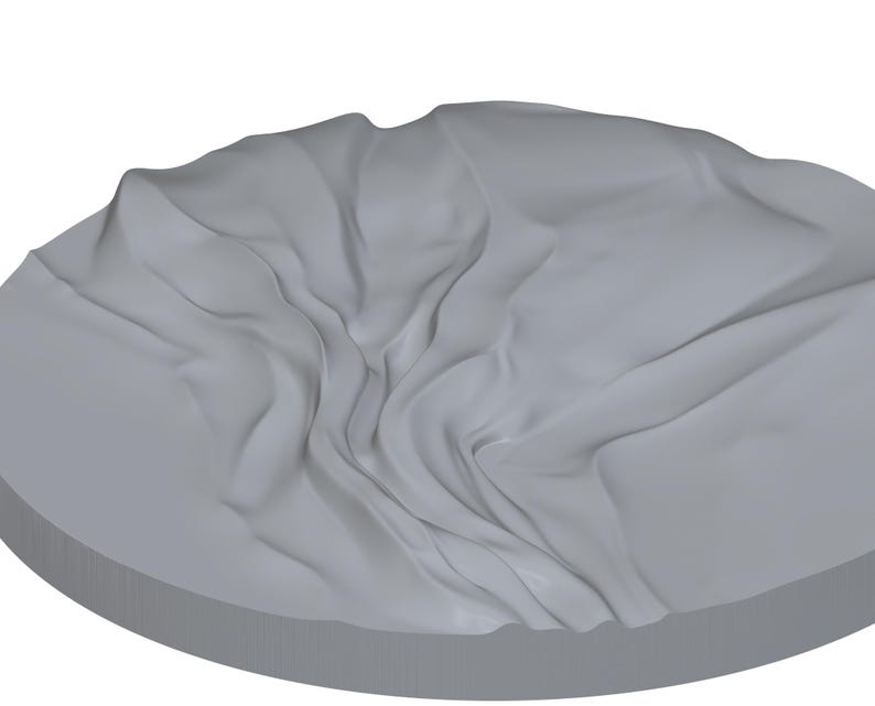 Round 3D Wall Panel With Wave Texture STL Model for CNC, Modern Accent ...