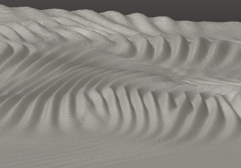 Fluid Wave 3D Surface STL – CNC Ready Texture Panel Design, Digital ...