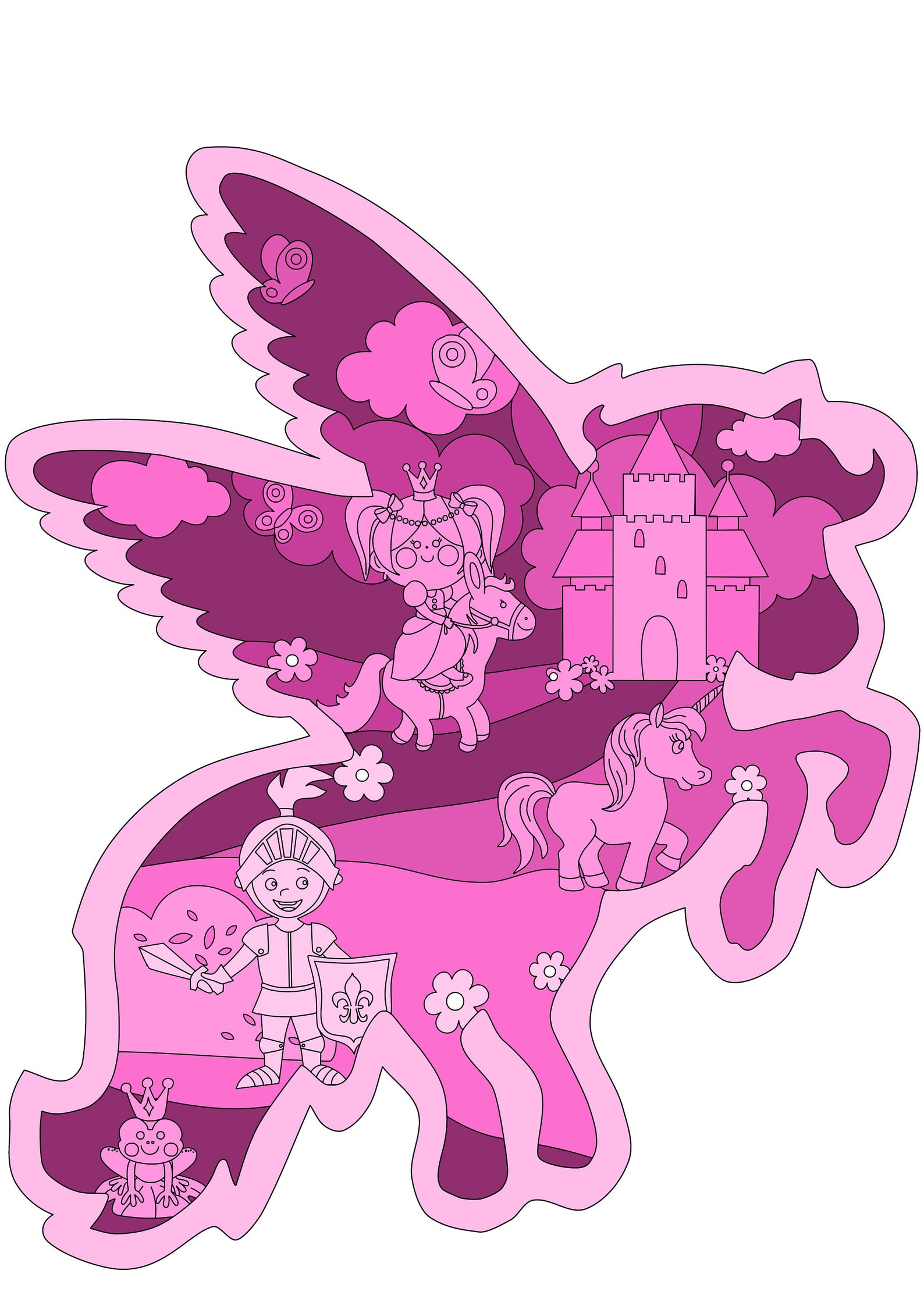 Fairytale Princess Castle Multilayer Svg Vector File, 3d Layered ...