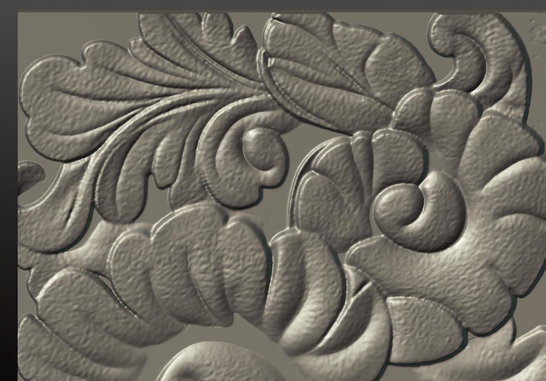 Floral Wall Panel STL File – 3D CNC Relief Texture for Elegant Decor ...