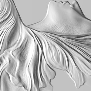 Abstract Botanical 3D Bas-relief Wall Panel - STL File for CNC & 3D ...