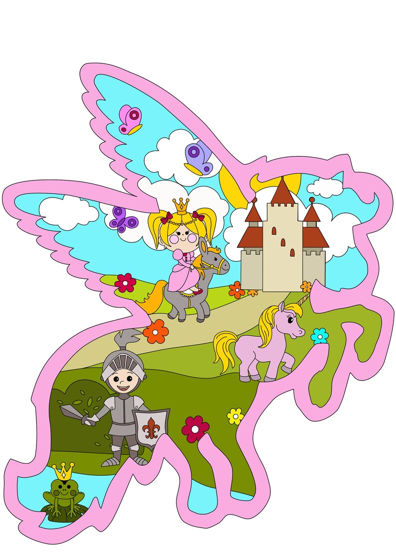 Fairytale Princess Castle Multilayer Svg Vector File, 3d Layered ...