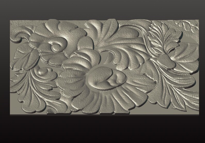 Floral Wall Panel STL File – 3D CNC Relief Texture for Elegant Decor ...
