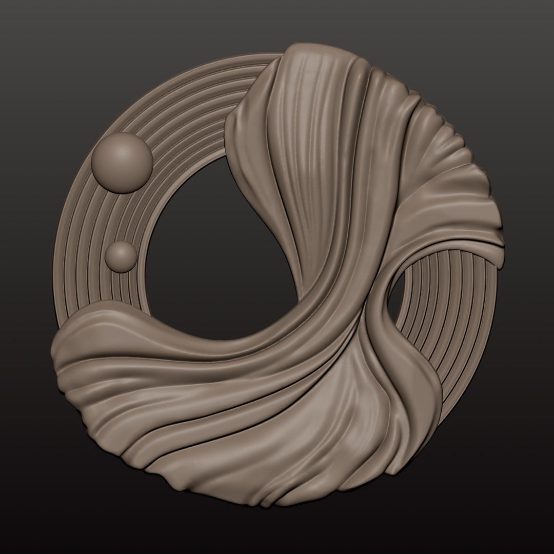 3D Abstract Wall Panel - STL Model for CNC, Modern Accent Wall Decor ...