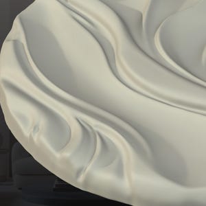 Modern Wave Pattern Wall Art STL | Round 3D Relief Sculpture for CNC ...