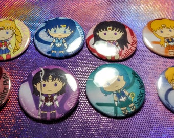 Anime Girl Buttons - Etsy
