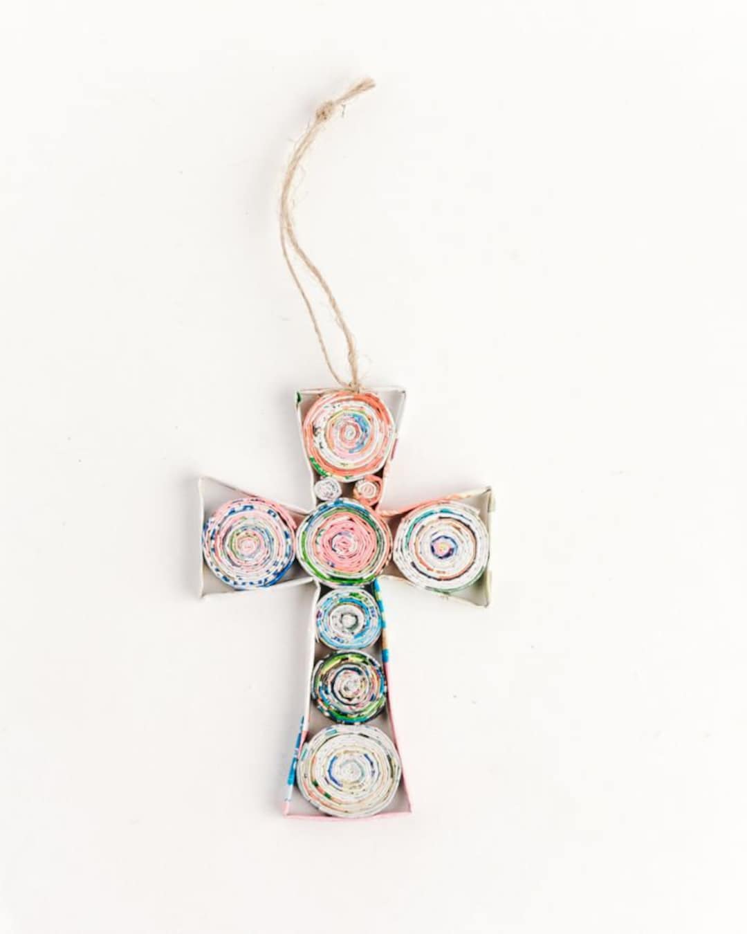 PAPER CROSS ORNAMENT // Recycled Paper Quilling - Etsy