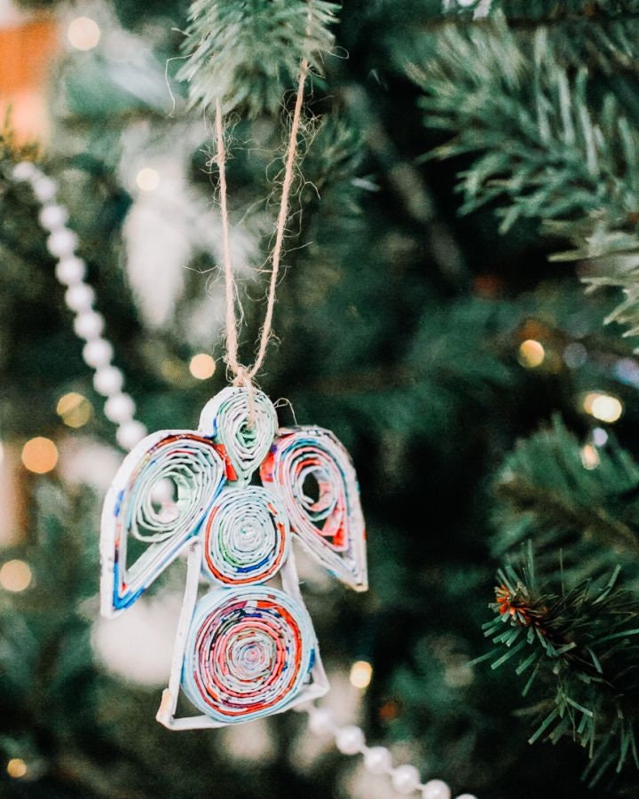 RECYCLED PAPER Ornament ANGEL | Etsy