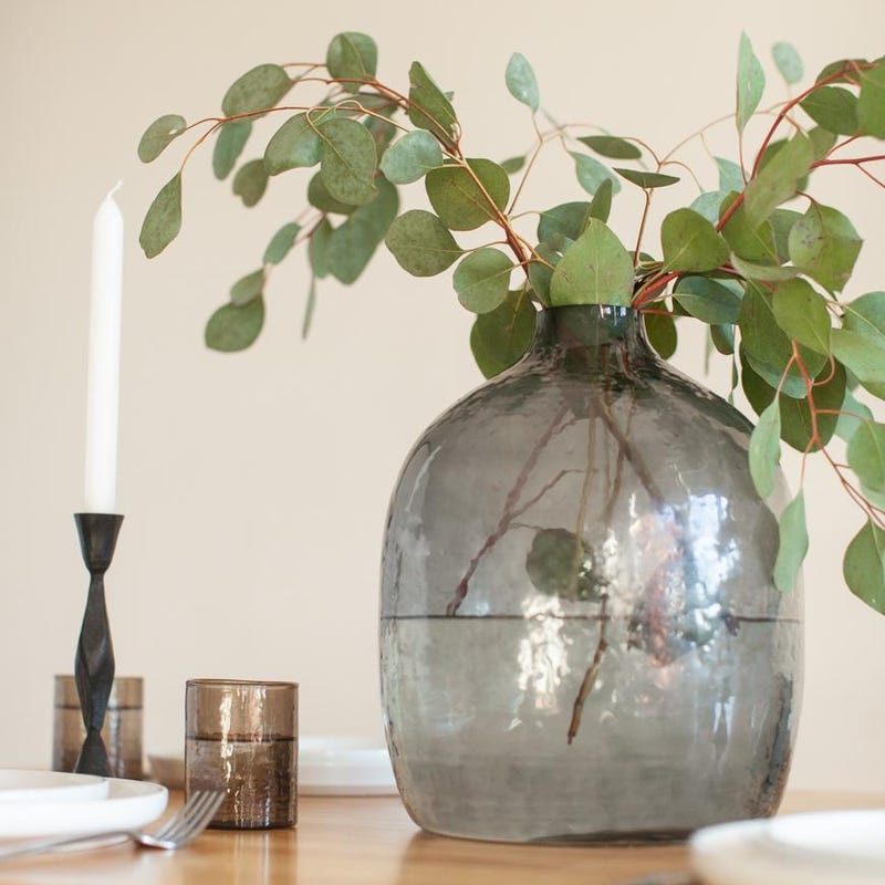 Heavy Glass Plant Vase - Etsy