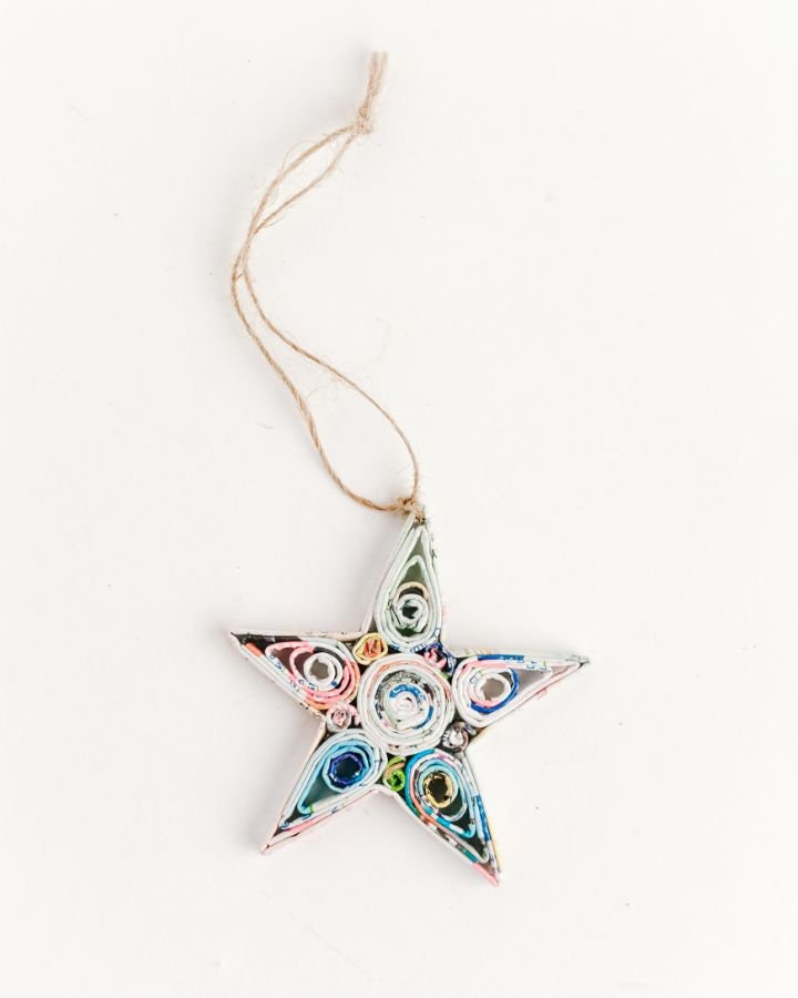 RECYCLED PAPER Ornament STAR - Etsy