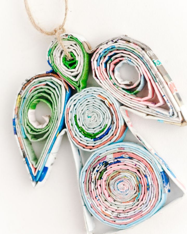 RECYCLED PAPER Ornament ANGEL | Etsy