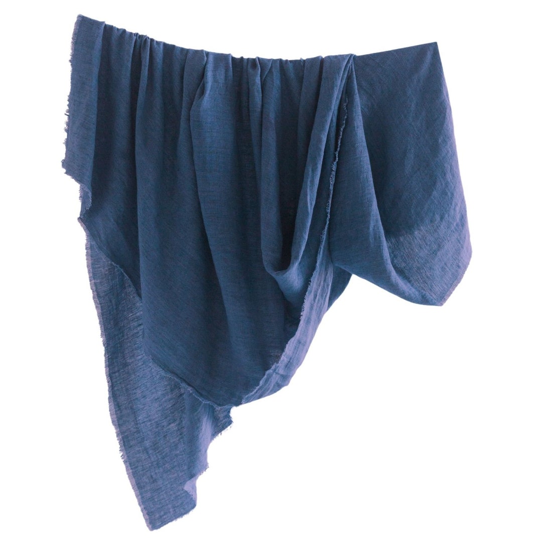NAVY BLUE LINEN Throw Blanket // Stone Washed & Handwoven in - Etsy
