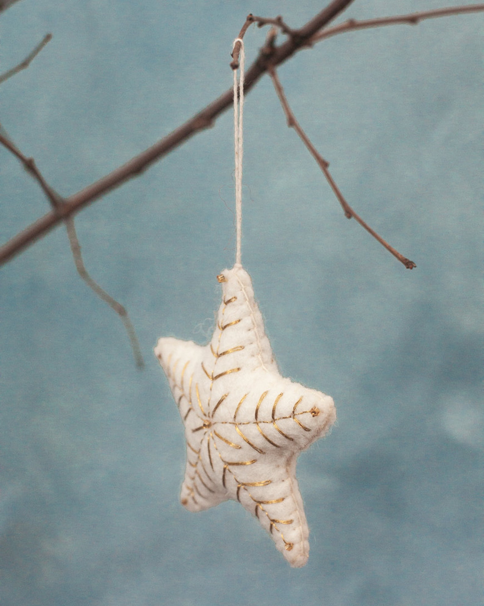 Embroidered Star Felt Ornament | Handcrafted in Nepal - Etsy