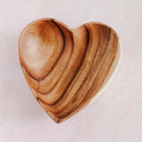 Wood Heart Bowl - Etsy