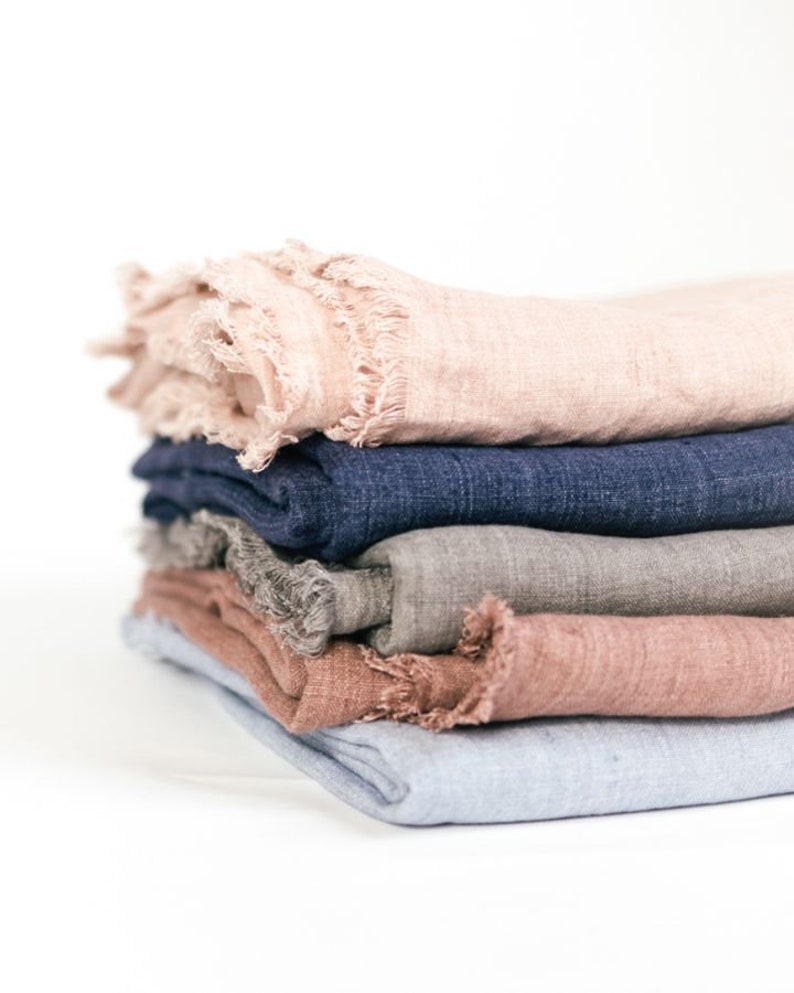 NAVY BLUE LINEN Throw Blanket // Stone Washed & Handwoven in - Etsy