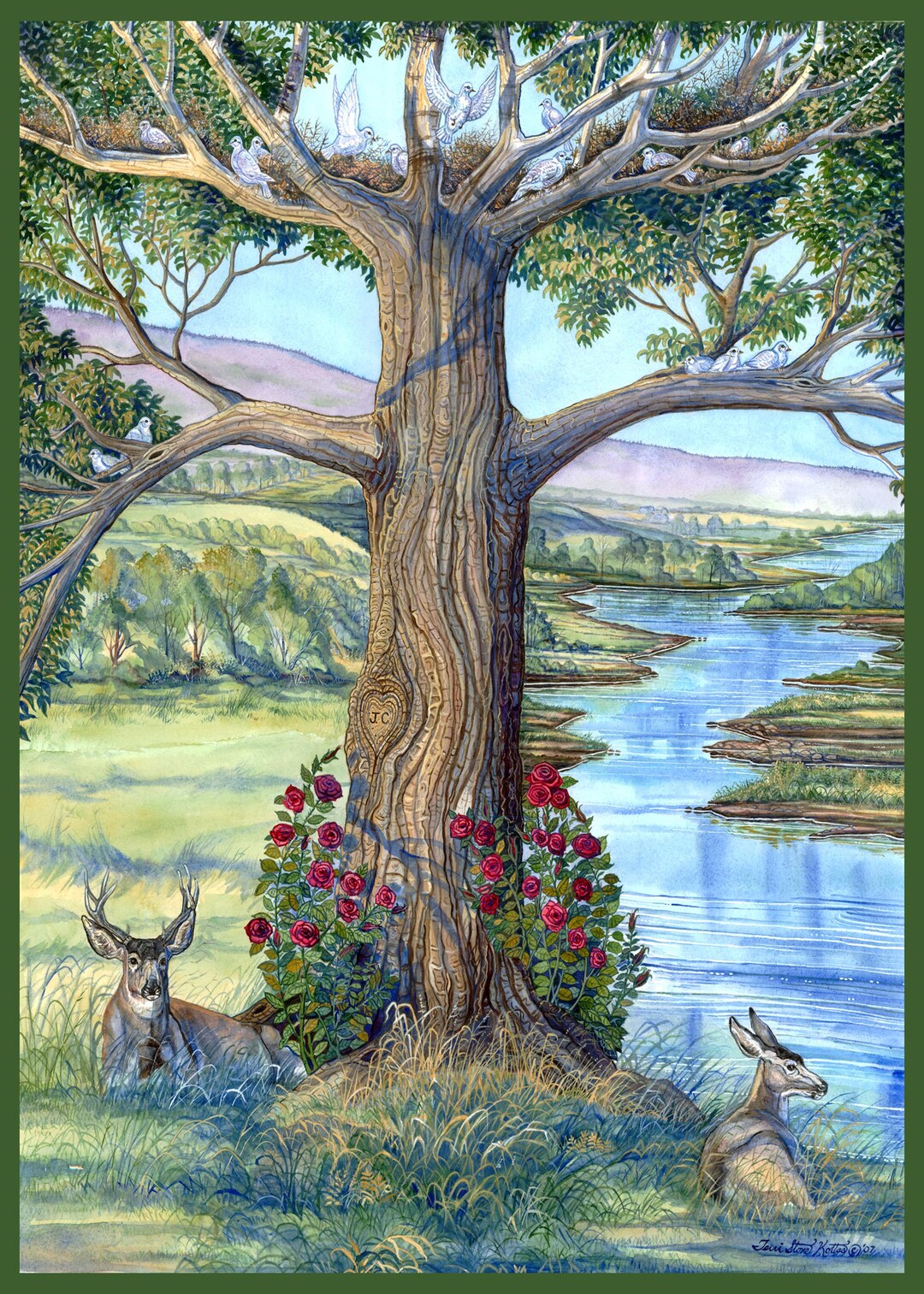 Tree of Life Greeting Cards (box of 5ea- Size 5" X 7" 1/2-fold.) - Etsy
