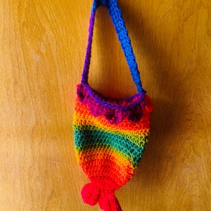 Girls Mermaid Tail Purse, Colorful Tote Bag, Rainbow Bag, Toddler Play ...