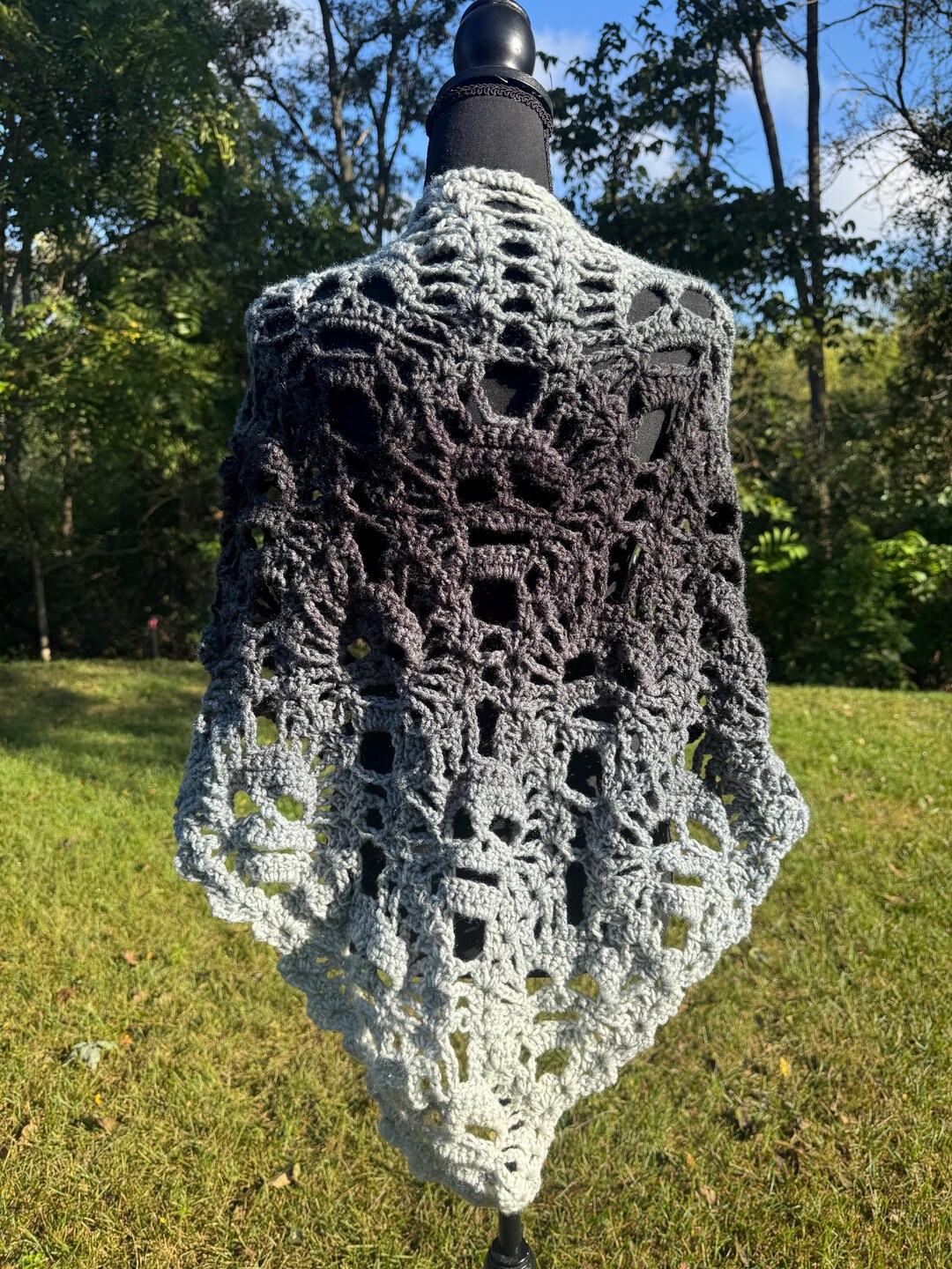 Made to Order Crochet Skull Shawl: Lost Souls Scarf, Witchy Gift for ...