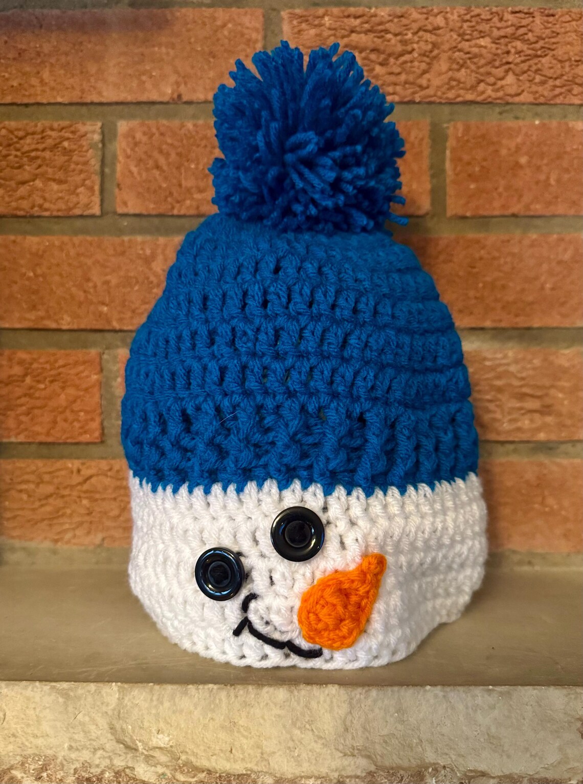 Crochet Snowman Hat: Funny Holiday Beanie, Photo Prop - Etsy