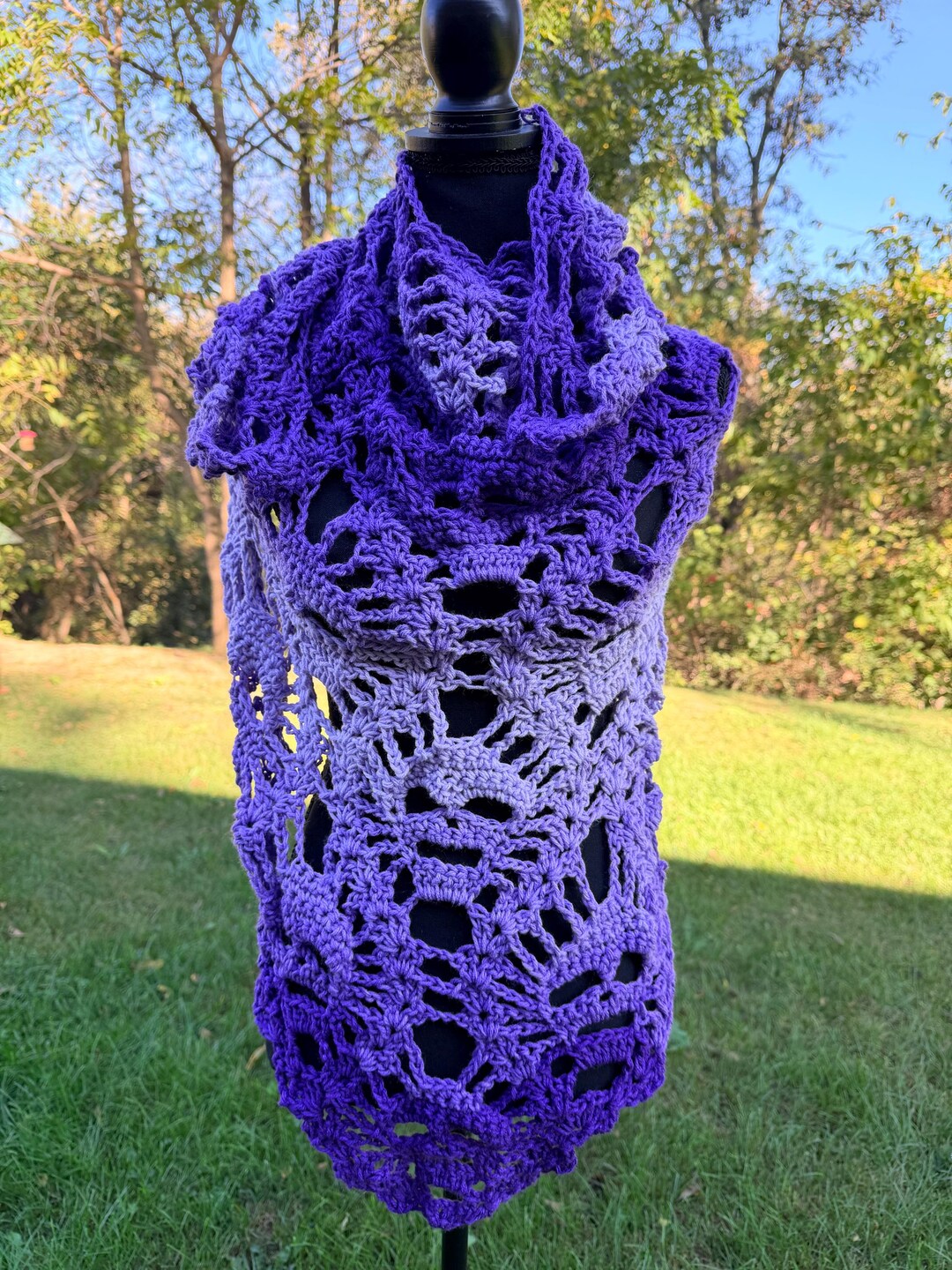 Crochet Skull Shawl: Lost Souls Scarf, Witchy Wedding Accessory ...
